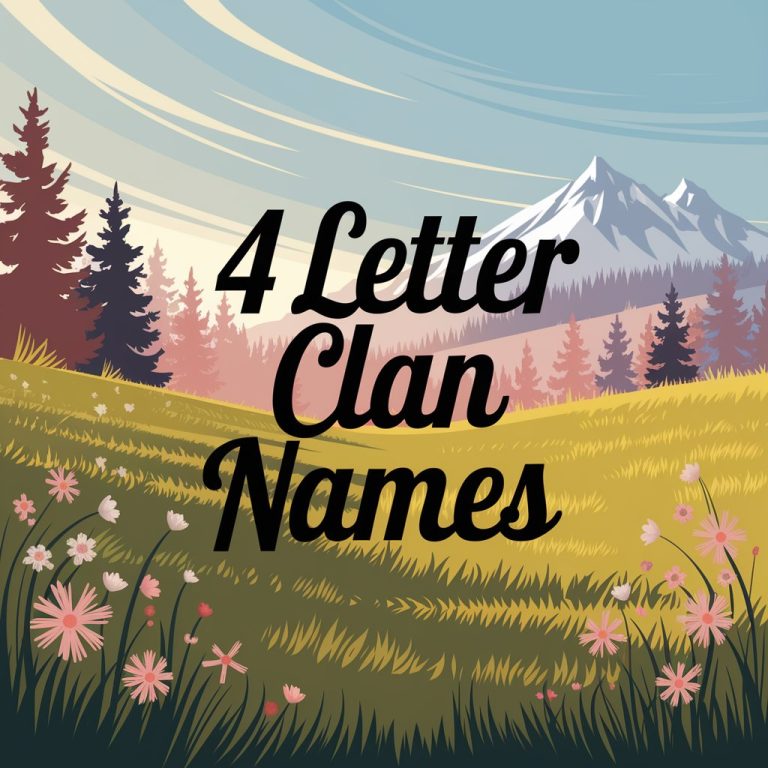 4 Letter Clan Names: Craft the Perfect Identity! - ZA Comebacks
