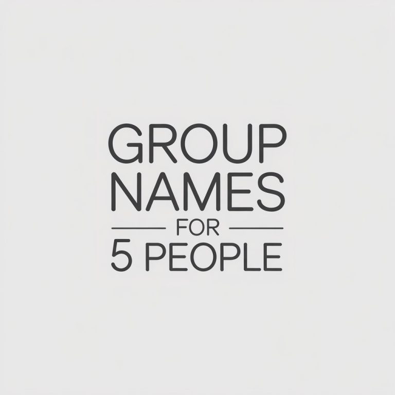 Group Names For 5 People: Creative and Unique Ideas - ZA Comebacks