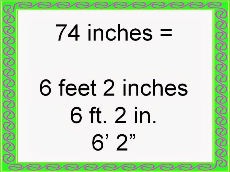 How to Convert 74 Inches to Feet – Quick & Easy Conversion