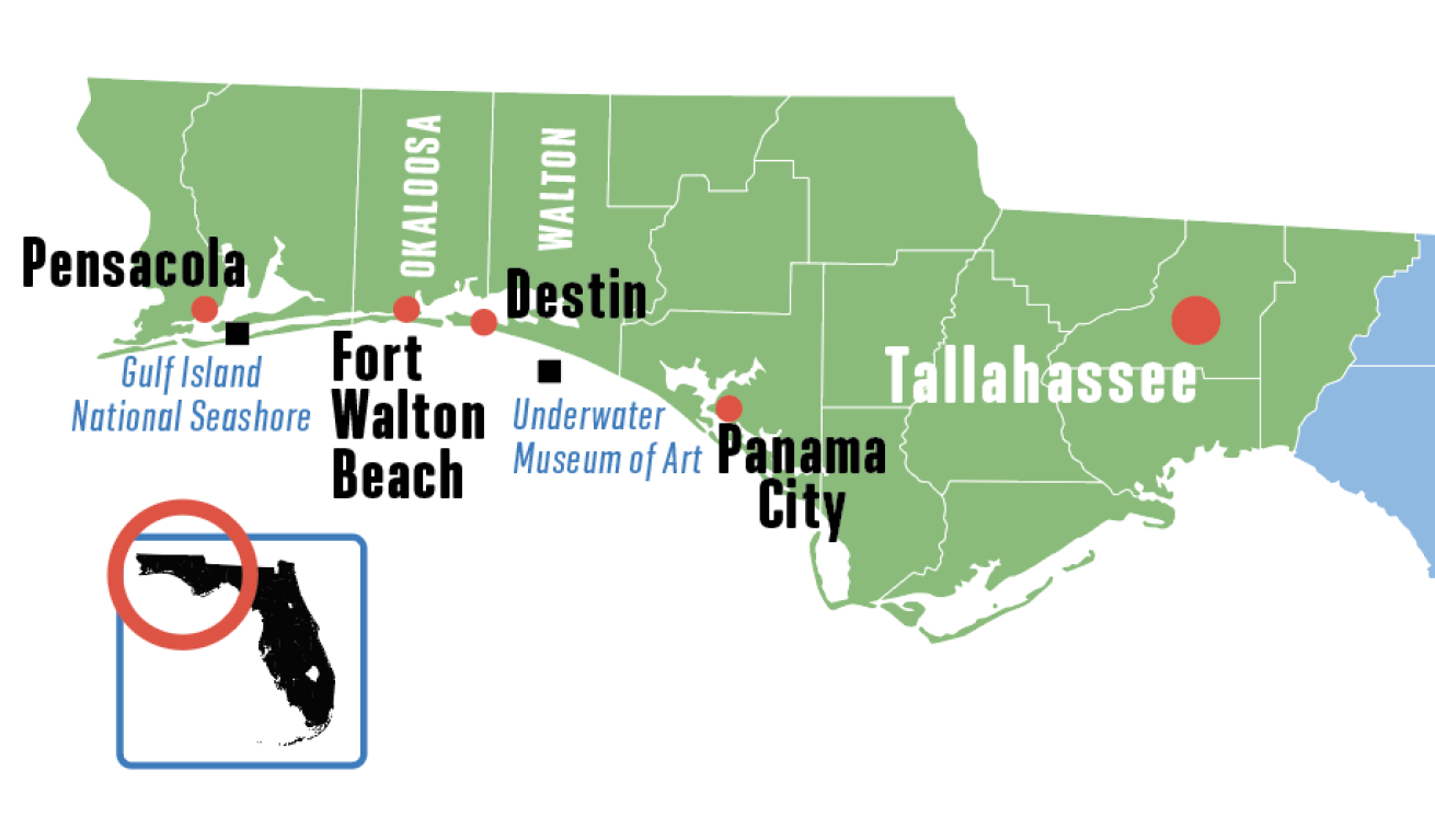 City Map of Florida Panhandle: See All Major Cities & Roads