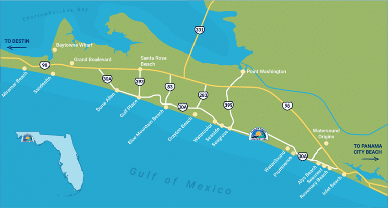 Where Is 30A Florida – Map, Beaches & Travel Guide Inside